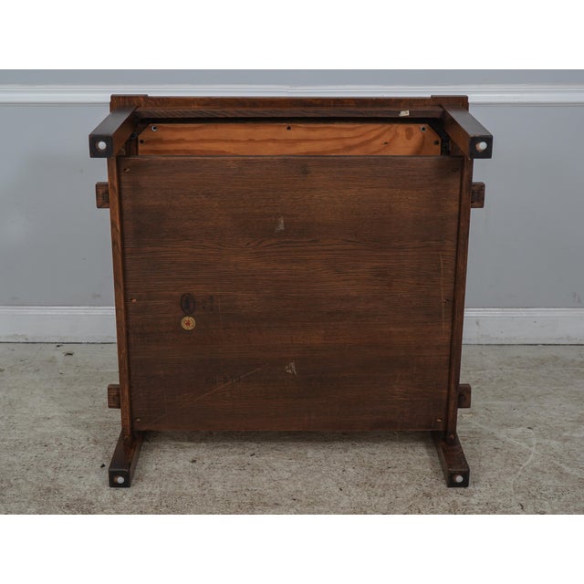 Stickley Gustav Design Tile Top Mission Oak Coffee Table | Chairish