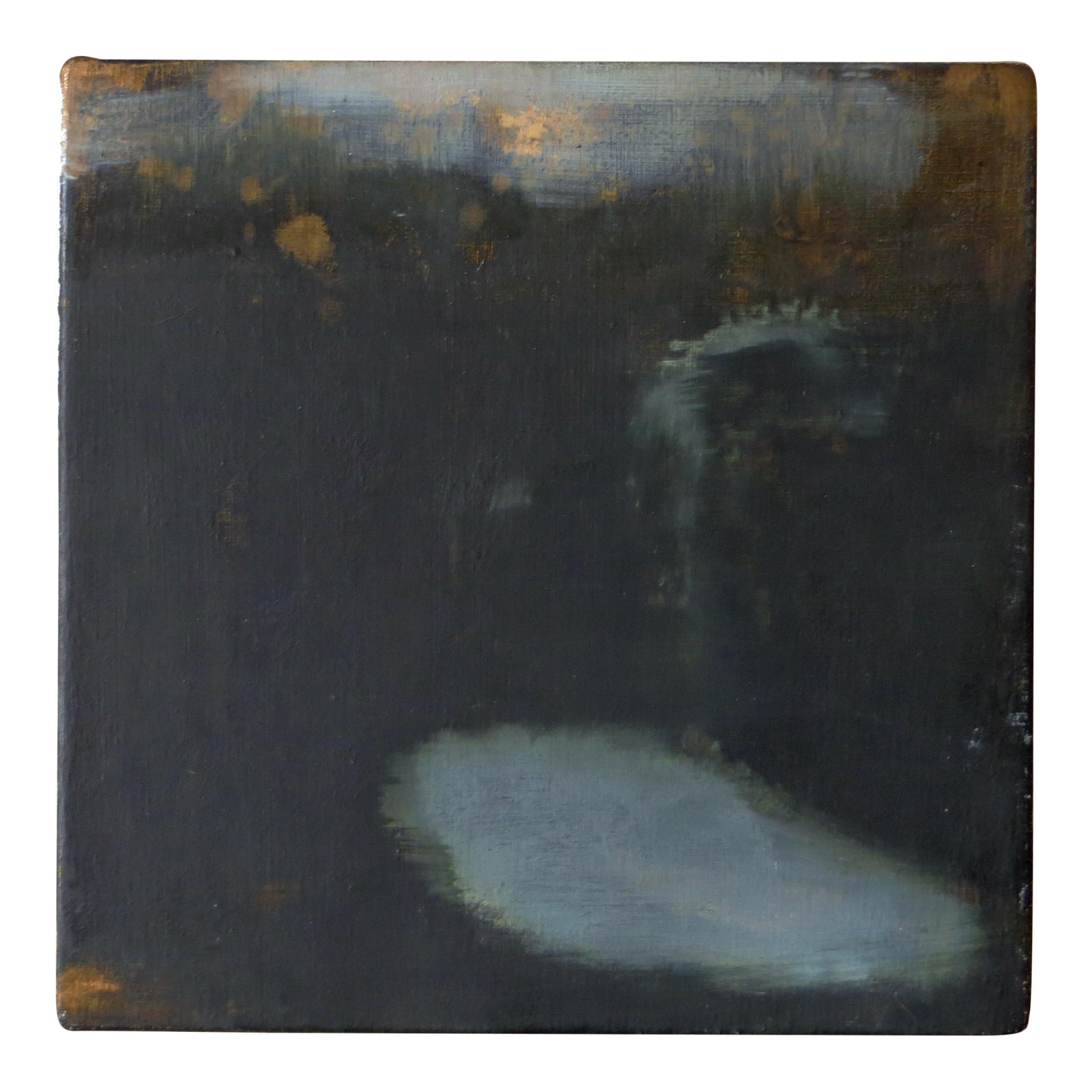 "Dark Blue Shadow Garden" Abstract Landscape Oil Painting by Stephanie ...