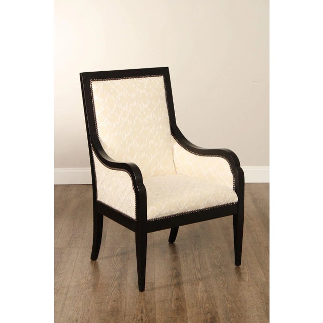Sherrill Furniture Transitional Ebonized Pair Of Living Room Armchairs ...