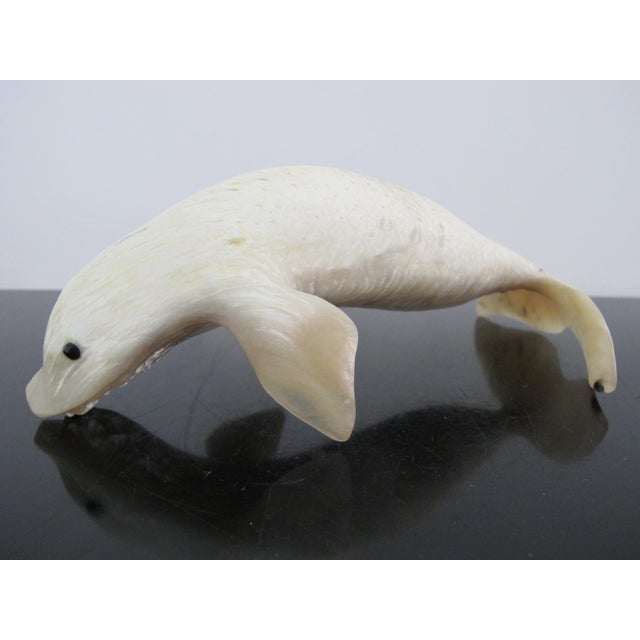 Bert Kimiksana Canada Inuit Tuktoyaktu Beluga Whale Antler Bone ...