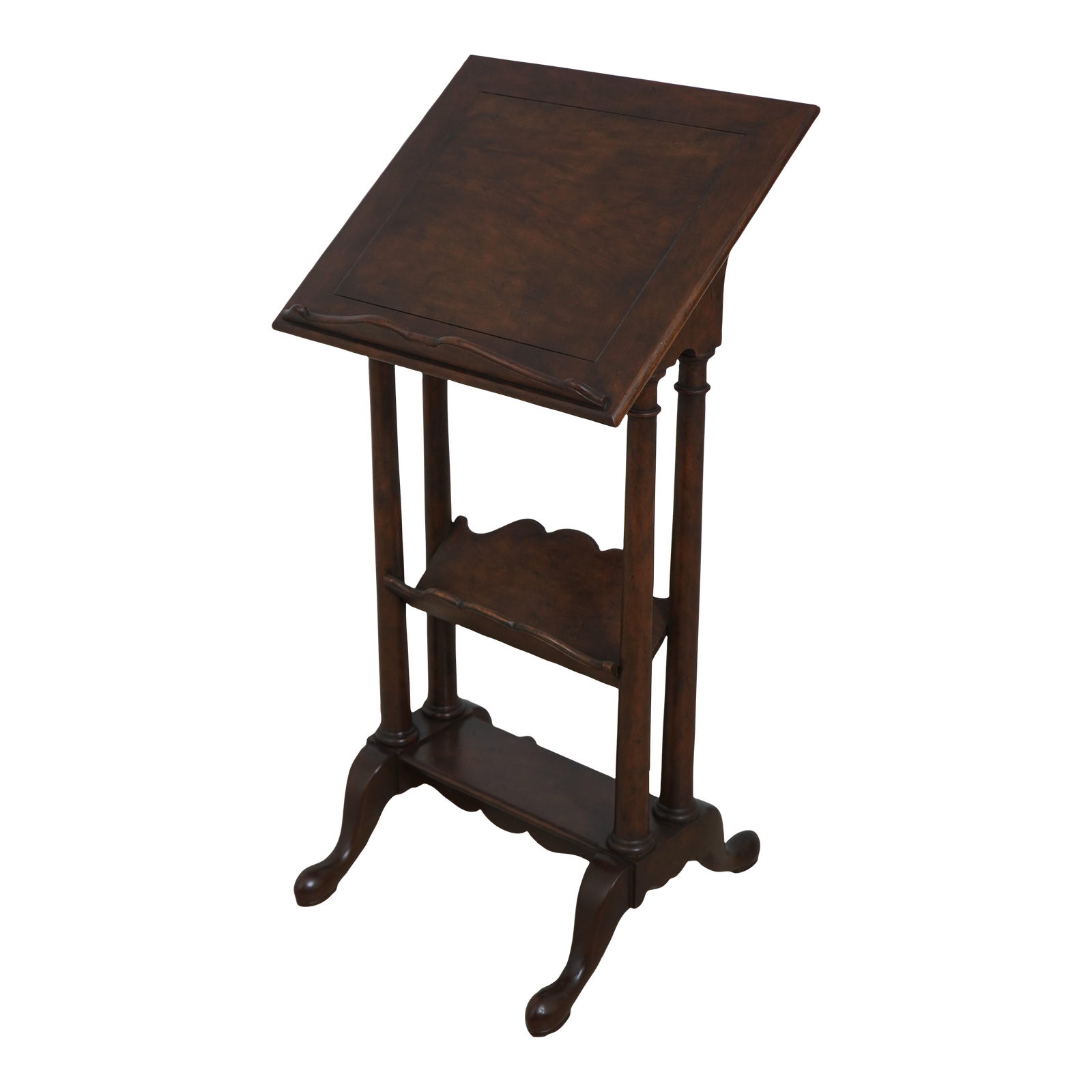 Baker Walnut Music Stand or Book Rack | Chairish