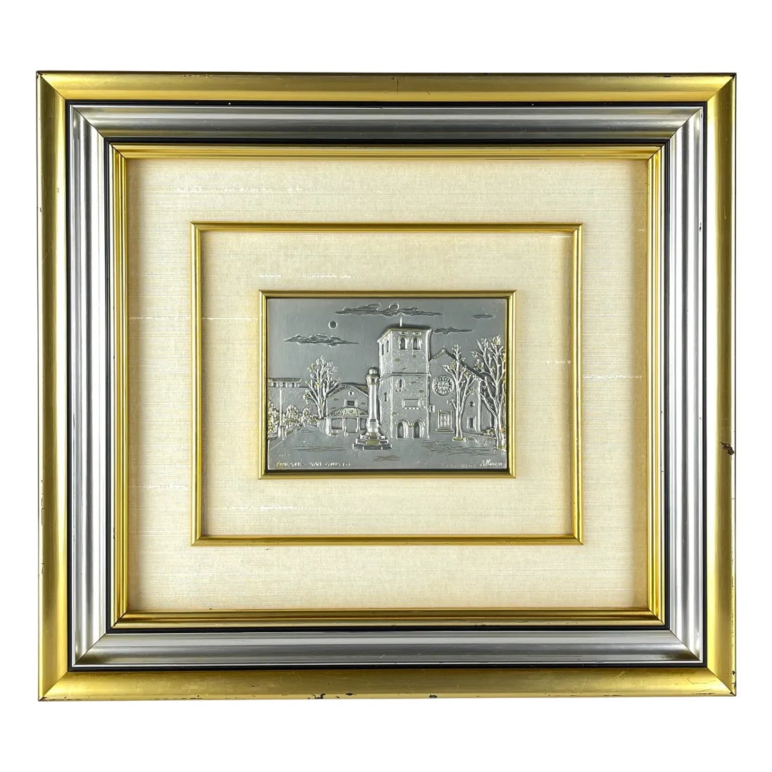 Vintage Silver Relief Picture from Alliani, Italy, 1970s | Chairish