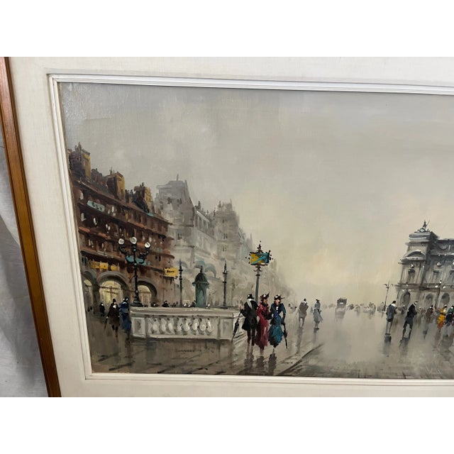 Original Antonio Devity Paris Street Scene Oil on Canvas Painting ...