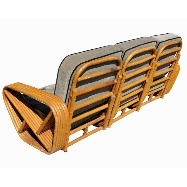 1930s Restored Six-Strand Square Pretzel 3-Seater Sectional Sofa | Chairish