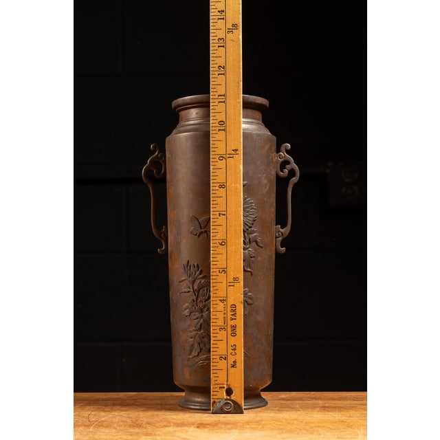 Late Meiji Era Kachō-Ga Bronze Vessel | Chairish