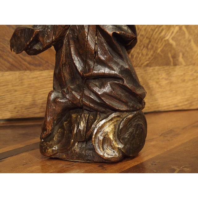 Small 18th Century Carved Oak Statues From France - a Pair | Chairish