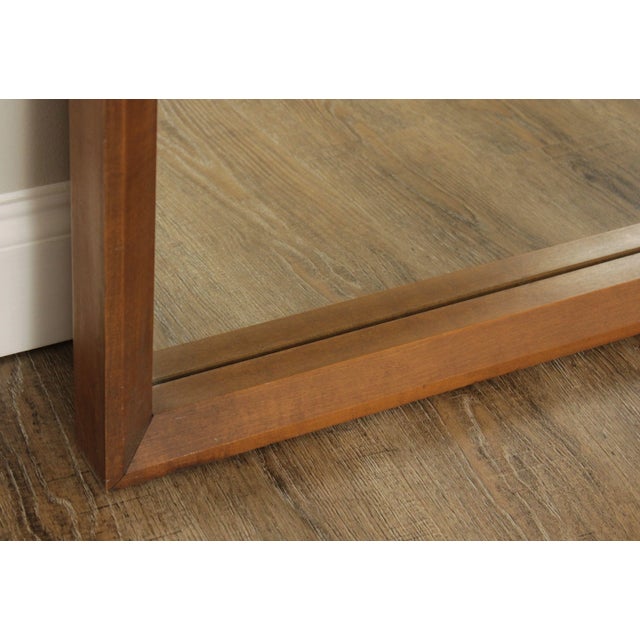 Mid 20th Century Tobago Mid-Century Modern Sculpted Walnut Frame Mirror ...