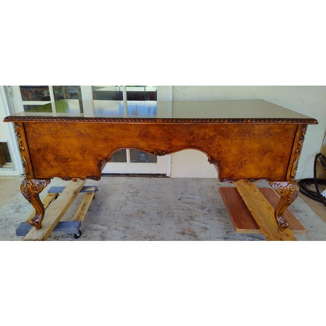 Queen Anne Style Ornate Writing Desk | Chairish