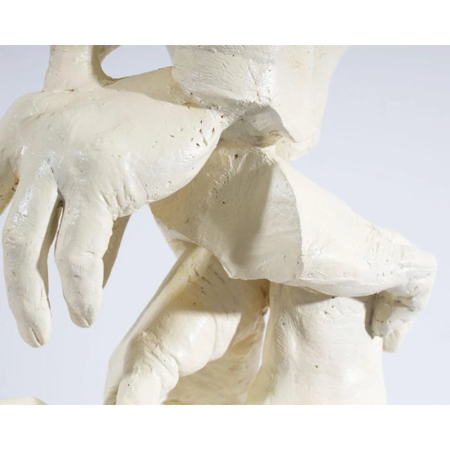 Paul Haskin Signed Plaster Sculpture of Hands | Chairish
