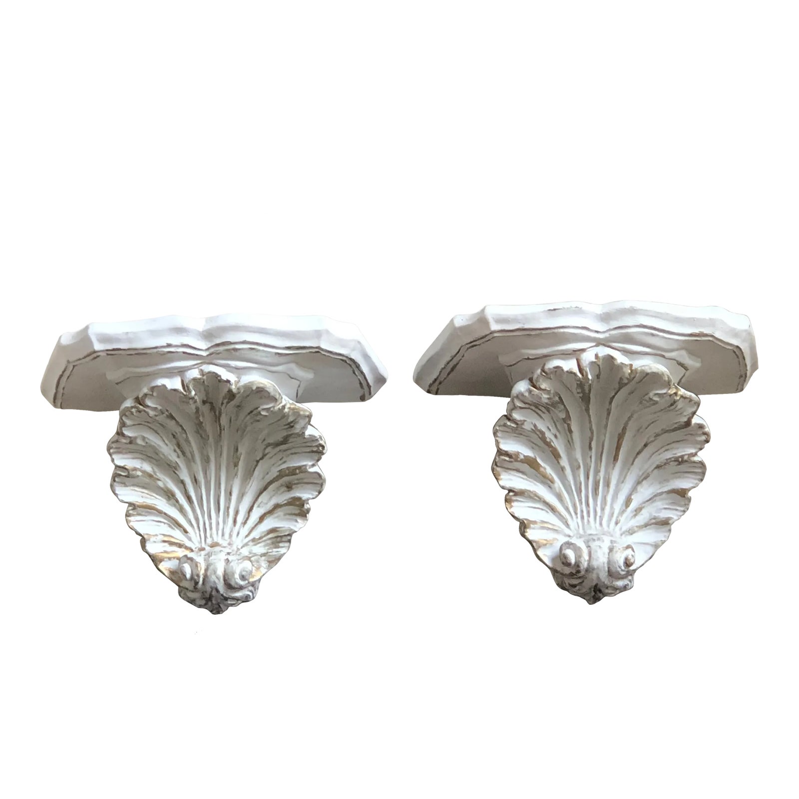 Vintage Neoclassical Gilded Plaster Wall Brackets — a Pair | Chairish