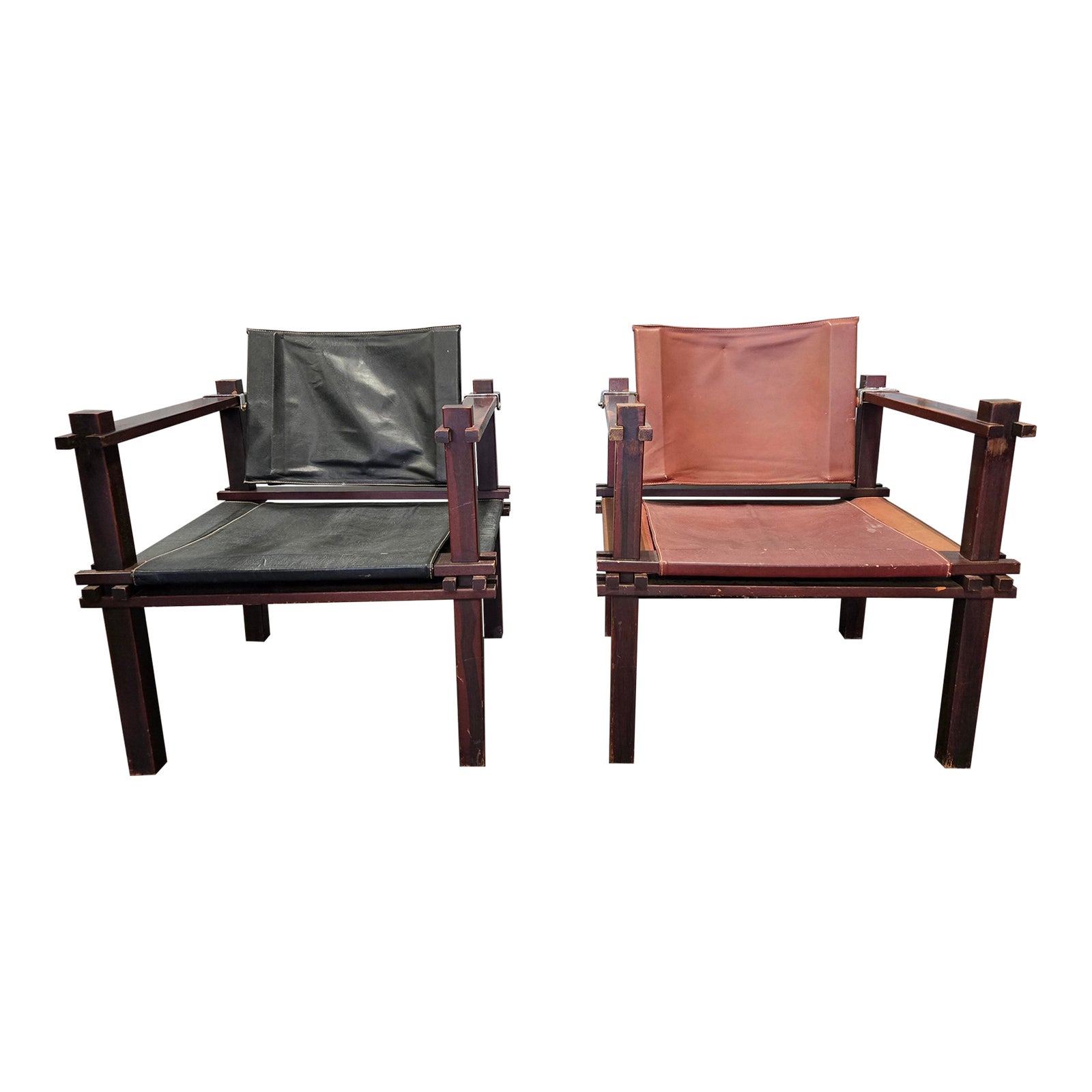 Mid-Century Modern Leather Farmer Series Chairs by Gerd Lange for ...