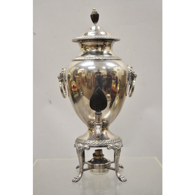 Silver Plated Samovar Coffee Tea Urn Regency Lions by International ...