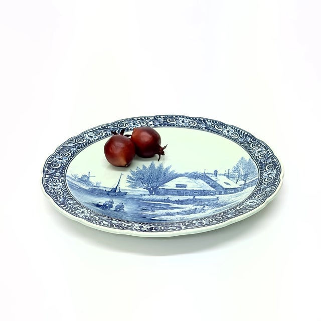 Mid 20th Century Hand Painted Royal Sphinx Maastricht Delft Platter ...