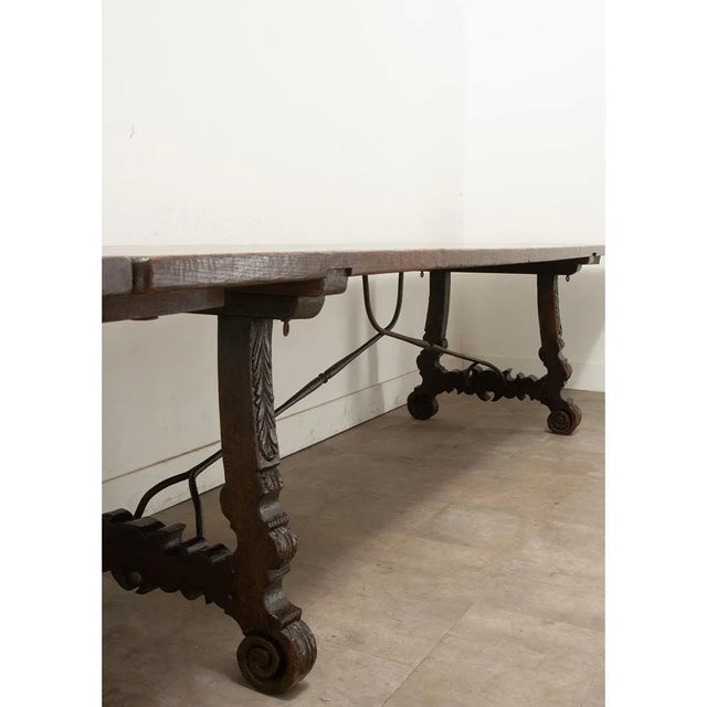 Spanish Oak Extending Dining Table | Chairish
