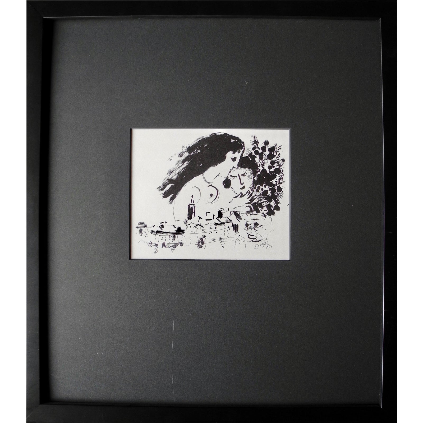 20th Century Lithograph After Marc Chagall Signed and Dated in Print ...