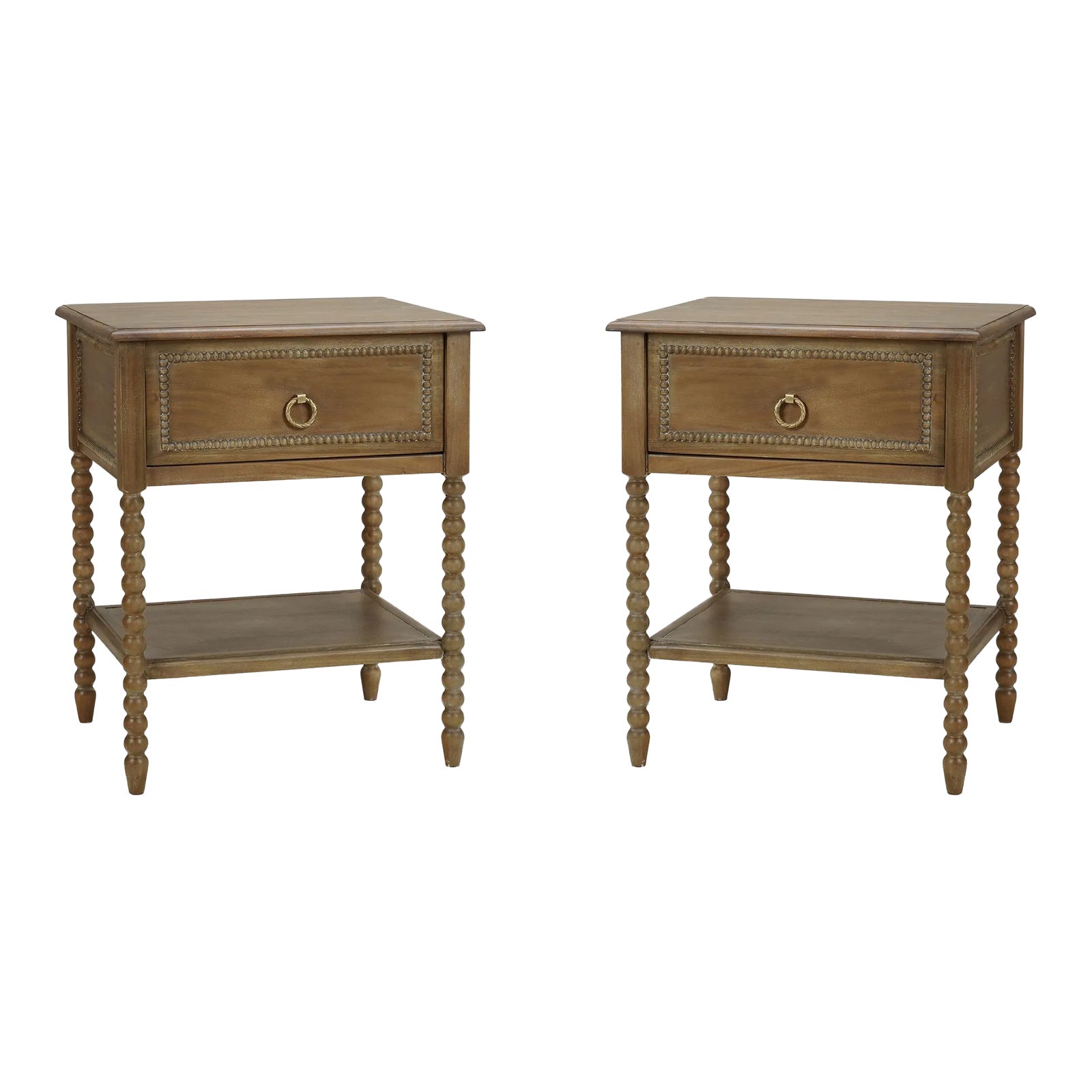 Pair of Mahogany Antique Nightstands | Chairish