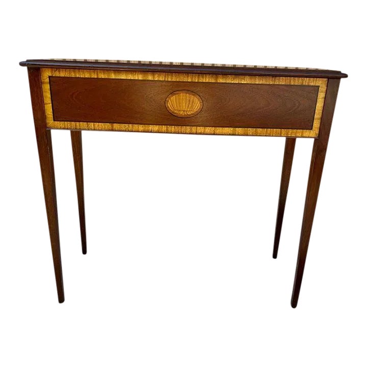 Antique Federal Style Mahogany Inlaid Console Table. | Chairish