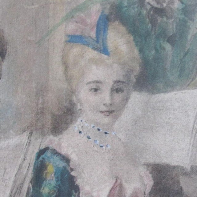 Late 19th Century Antique Vicente Garcia De Paredes Rococo Parlor Scene ...