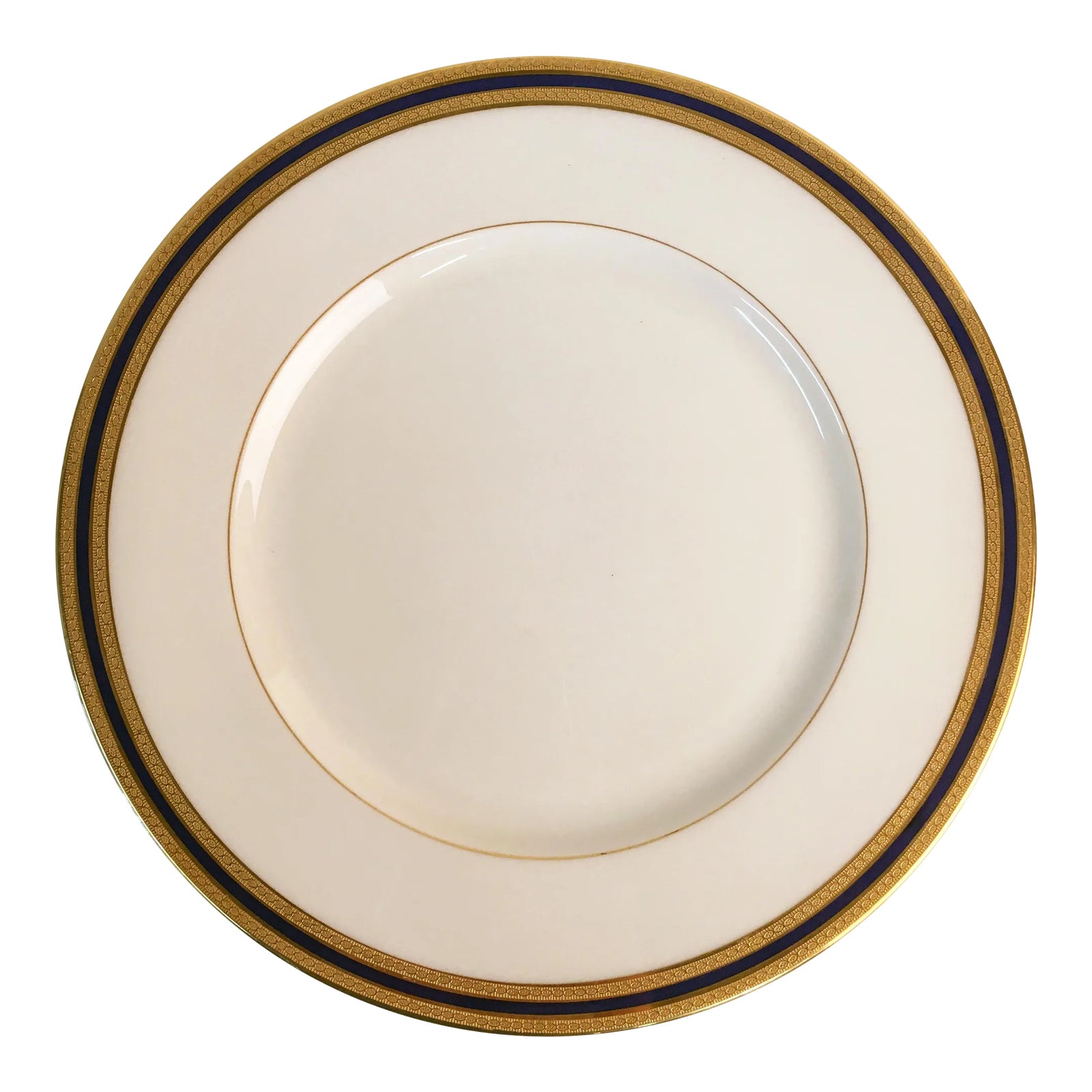 Tiffany & Company Lenox Cobalt + Gold Edge Dinner Plates - Set of 12 ...