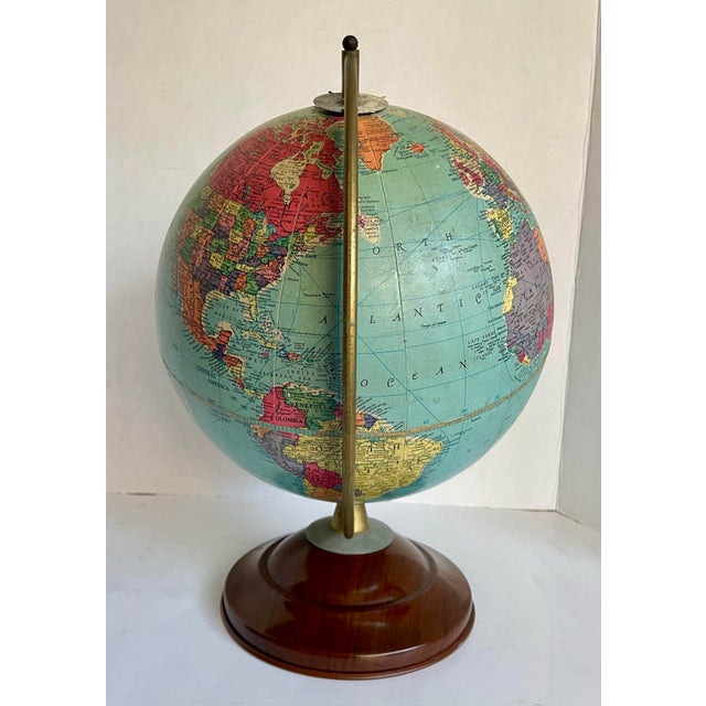1940's Replogle Precision 10" Globe on Metal Base | Chairish