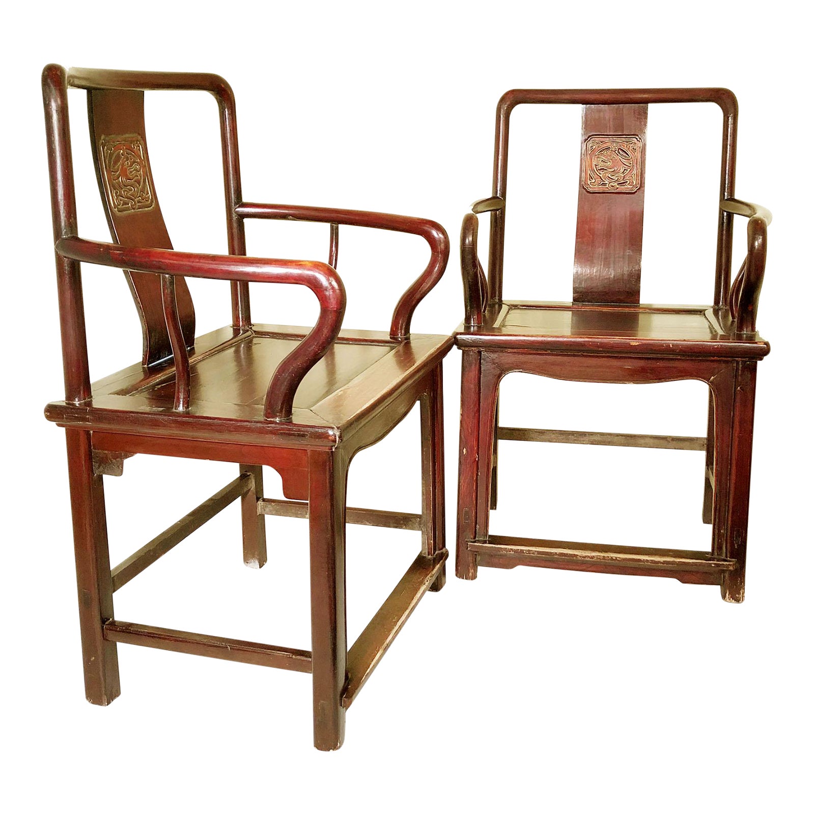 Antique Chinese Ming Arm Chairs- a Pair, 1800-1849 | Chairish