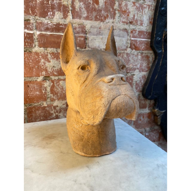 1980s Italian Terracotta Cane Corso Sculpture | Chairish