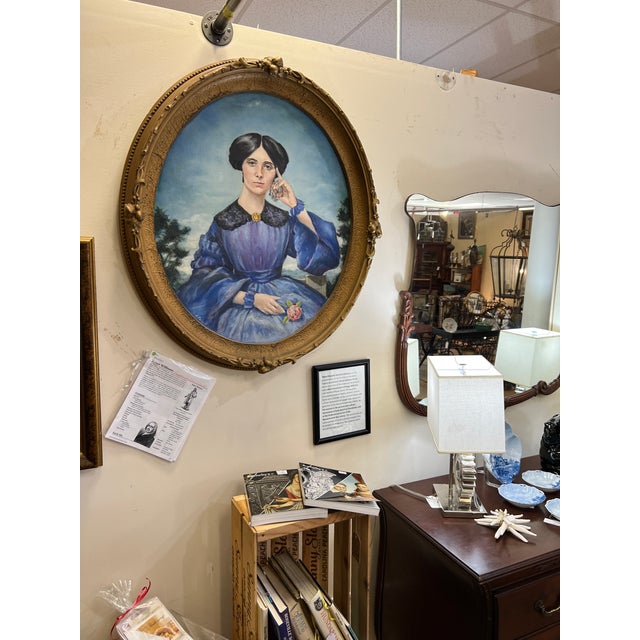 Antique Portrait Painting of Mary Elizabeth Mitchell Williams Oil on ...