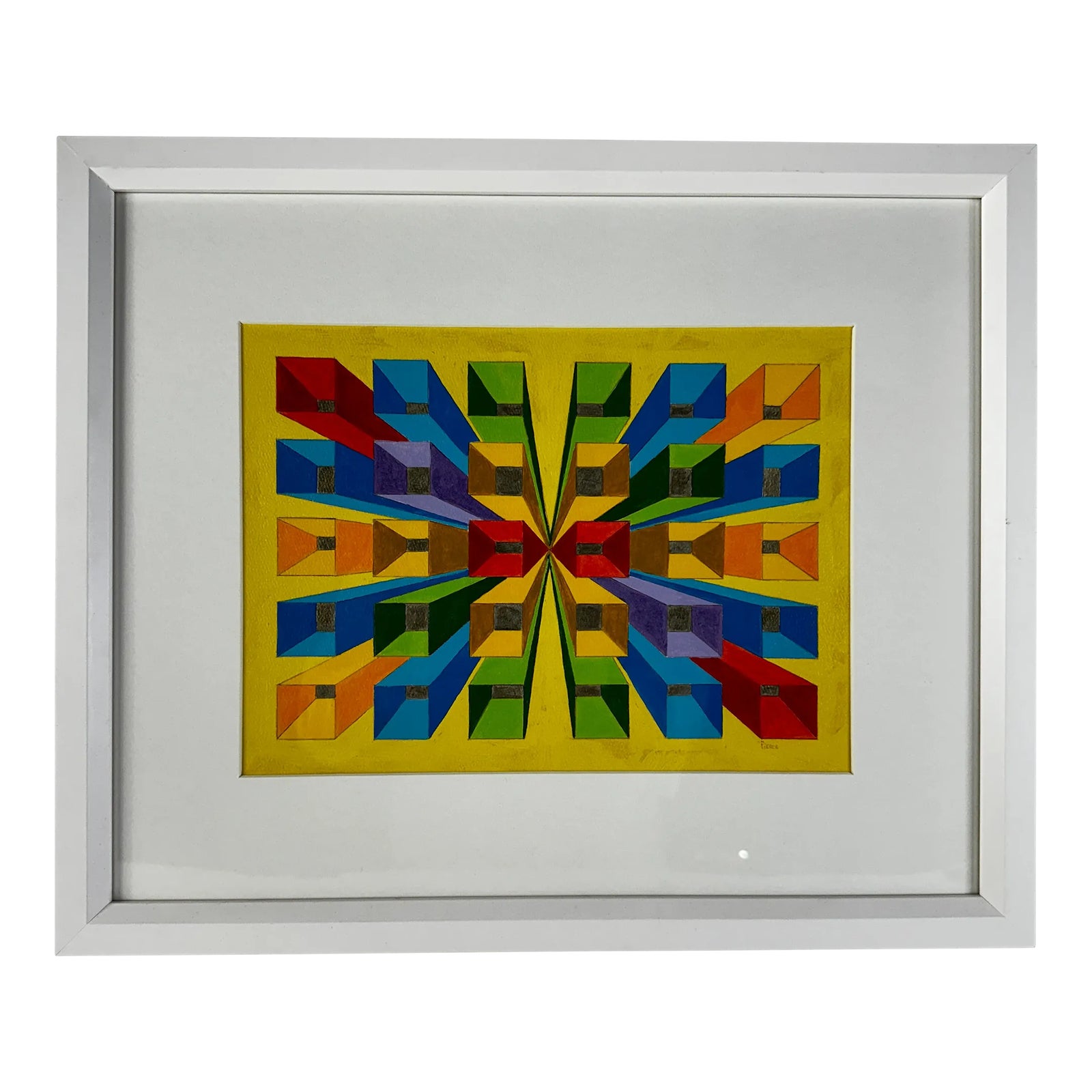 Mid 20th Century Oil Painting on Paper by Eleanor Pierce, Signed ...