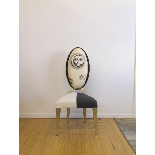 Two Face Chairs of the Fornasetti Style | Chairish