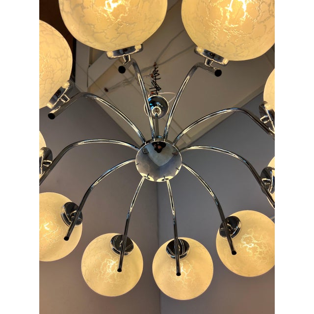 Chandelier with 10 Spheres by Richard Essig for Hustadt | Chairish