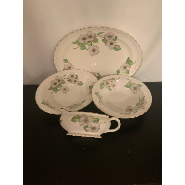 1990s Dogwood China Serving Set - 4 Pieces | Chairish