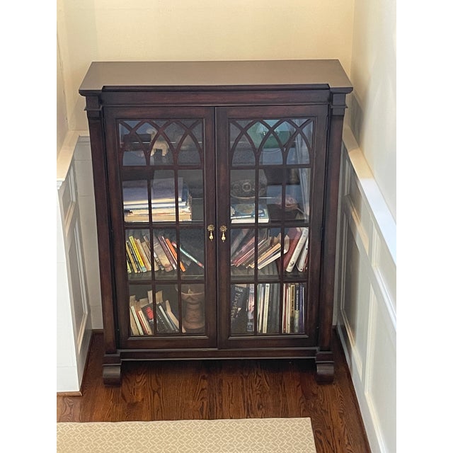 Glass Front Library Bookcase —2 Available | Chairish