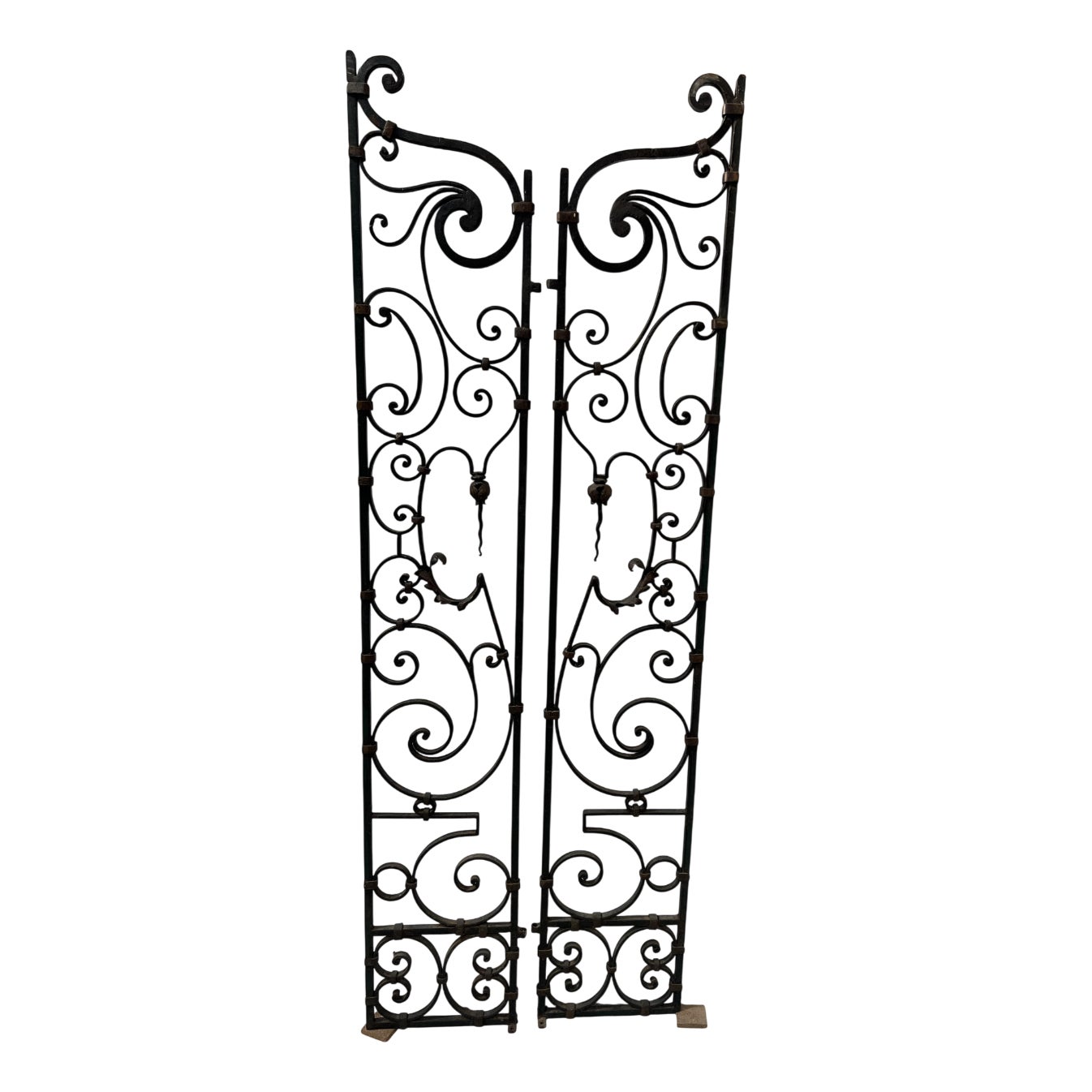 20th-Century Wrought Iron Double-Leaf Partition, Set of 2 | Chairish