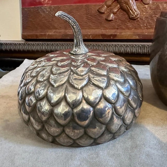 1970s Modernist Silver Plated Acorn Shaped Ice Bucket by Teghini ...