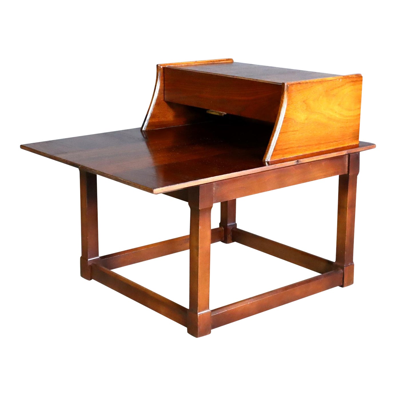 Mid Century Step Side Table With Drawer Danish Style End Night Stand 50 ...