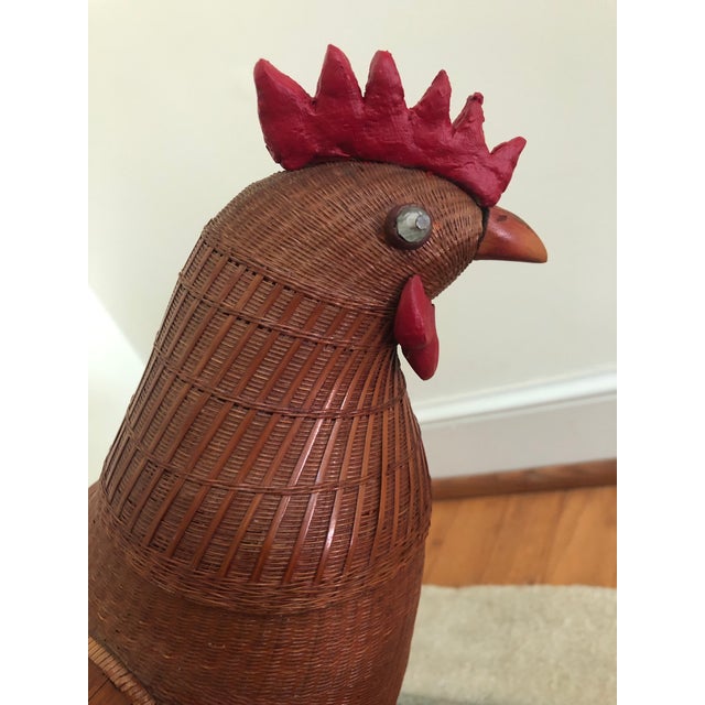 Chinese Wicker Chicken Container, Mid-Century. | Chairish