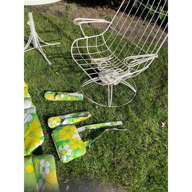 Vintage Homecrest Outdoor Patio Furniture Set 2 Tables 6 Chairs Swivel ...