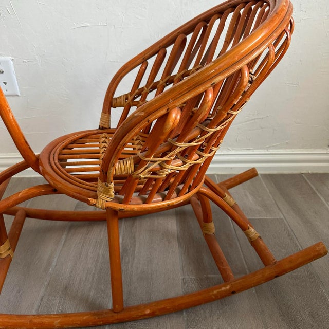 Mid 20th Century Vintage Rattan Rocking Horse | Chairish
