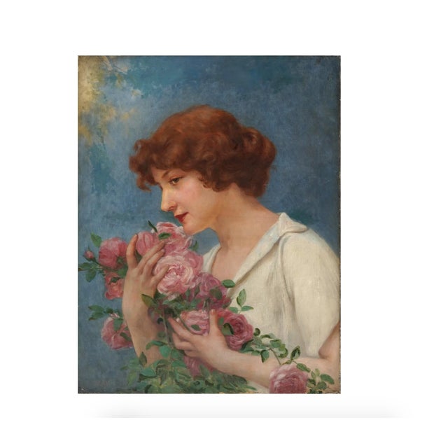 Female Portrait Oil Painting by Guillaume Seignac | Chairish