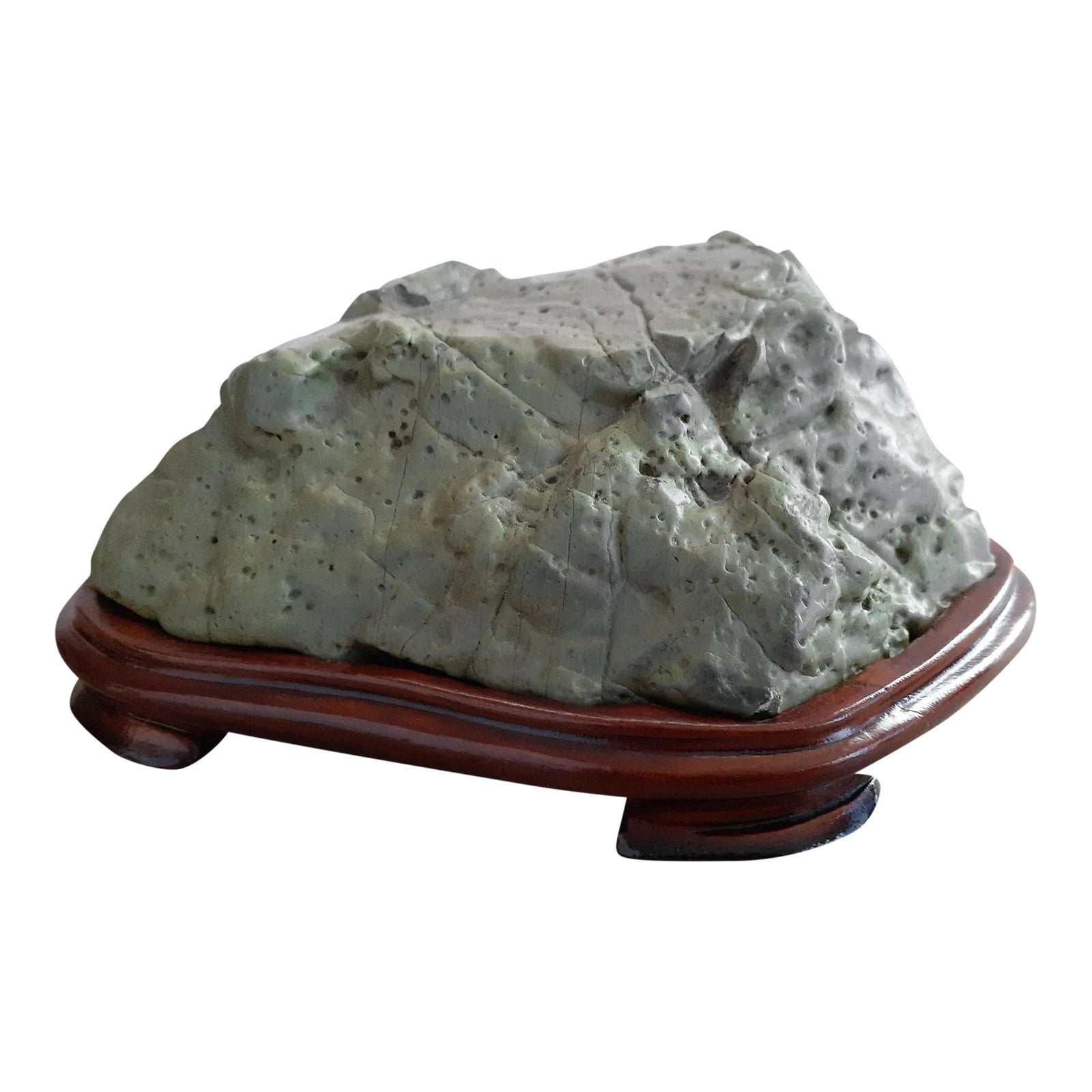 Early 20th Century Chinese Green Turtle Gongshi | Chairish