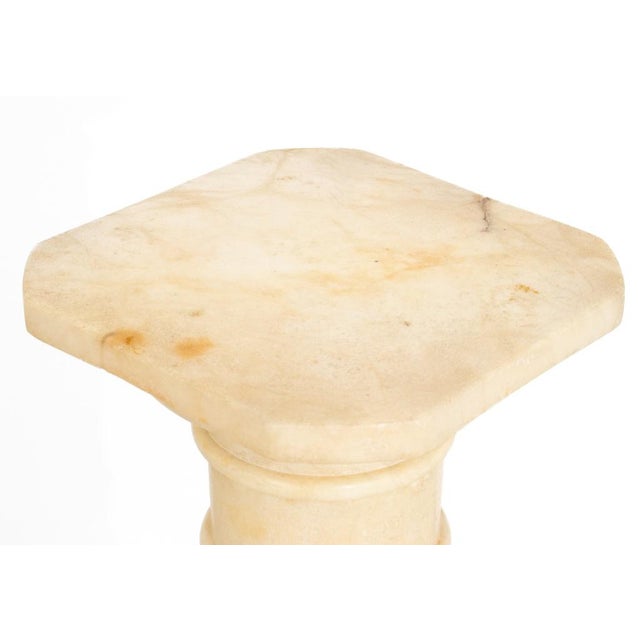White Alabaster Column Pedestal | Chairish