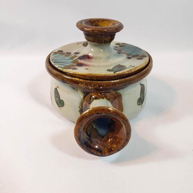 Vintage Ken Edwards Signed Tonala Mexico Stoneware Pottery Lidded Dish ...