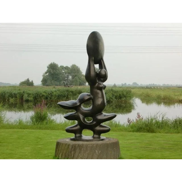 1980 Bronze Sculpture “Triton and Nereid” by Dutch Artist Nic Jonk ...