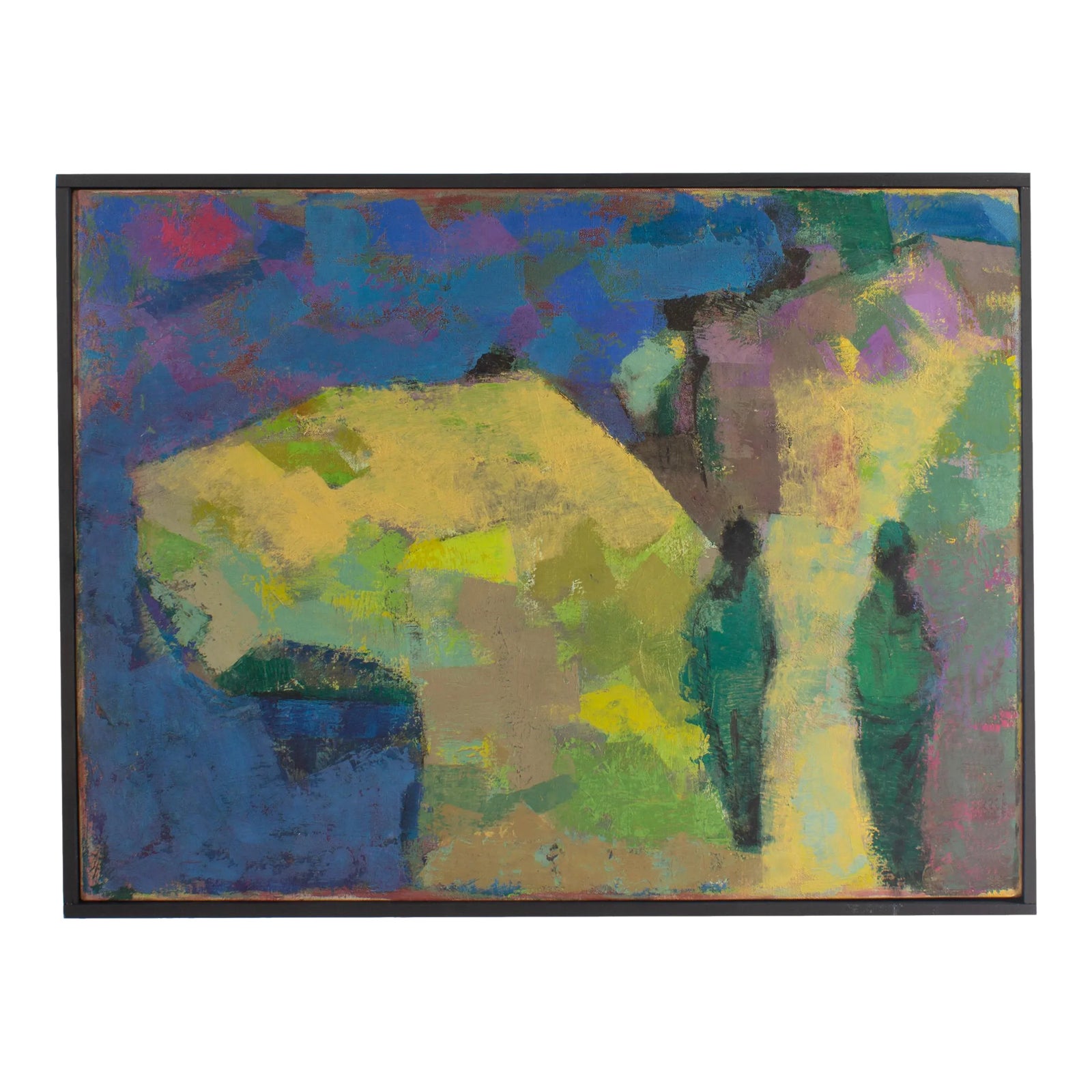 Abstract Oil on Canvas Painting Signed by Martin Friedman | Chairish