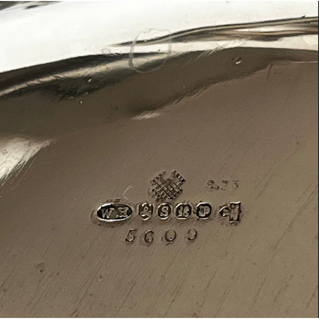 Antique English Silverplate Serving Platter With Walnut Board | Chairish