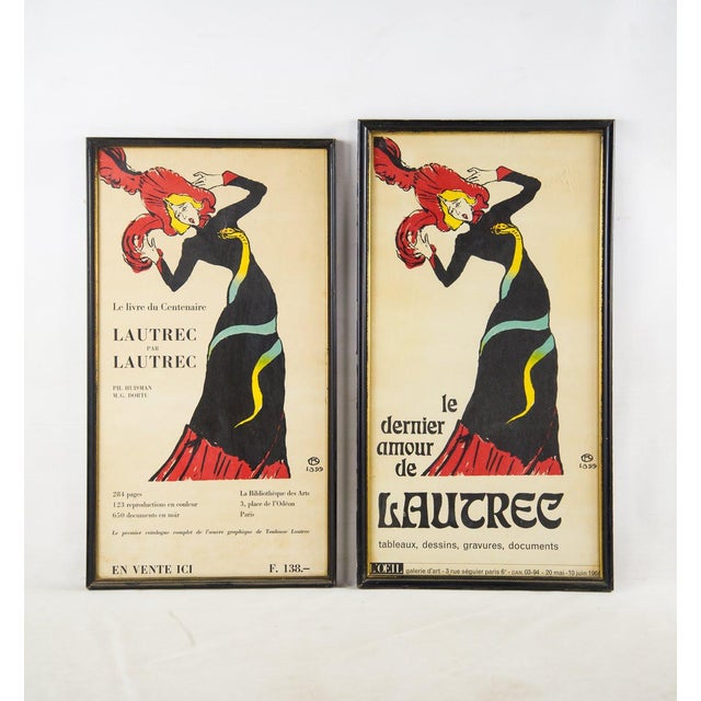 1964 Framed Reproduction Gallery Posters by Toulouse- Lautrec - A Pair ...