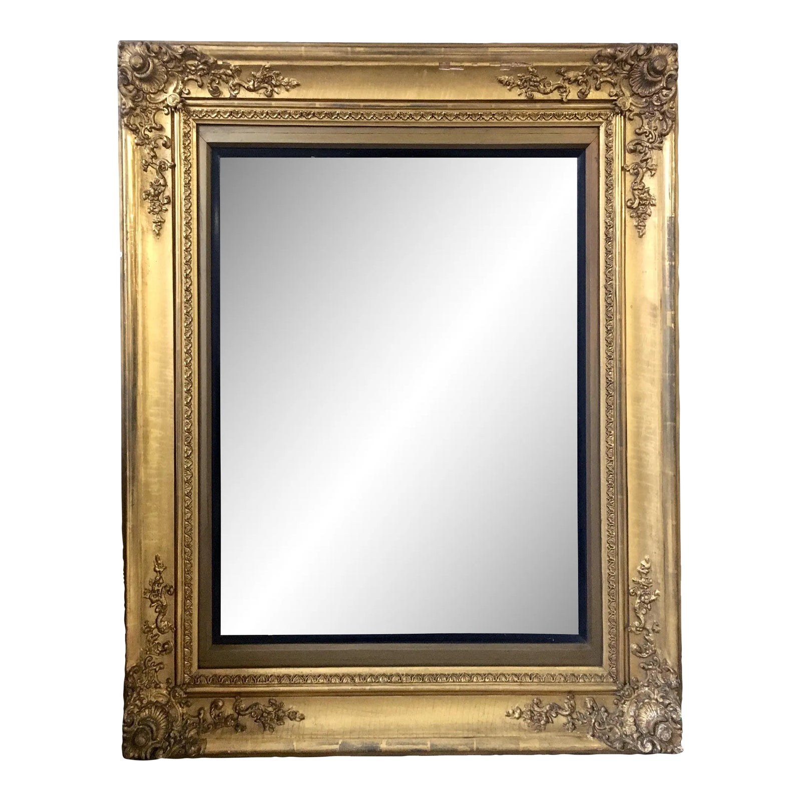 45" Large Gilt Victorian Picture Frame | Chairish