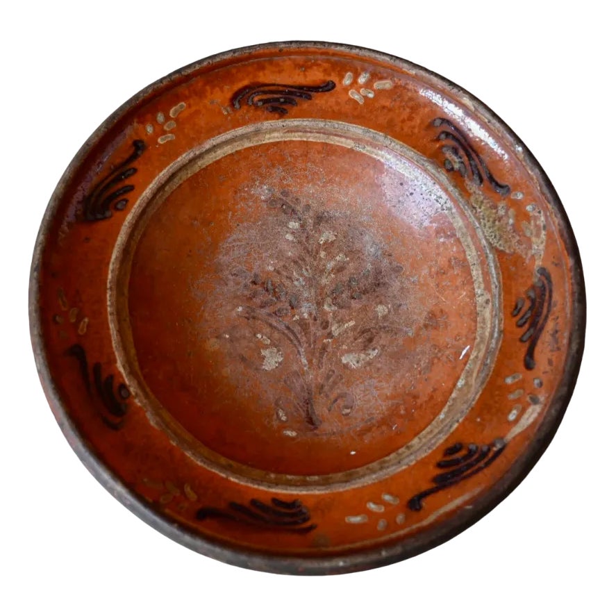 Large Bohemian Dish in Glazed Clay from Soufflenheim, 1930s | Chairish