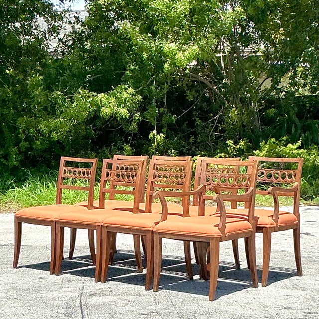 Vintage Regency Ring Back Dining Chairs - Set of 8 | Chairish