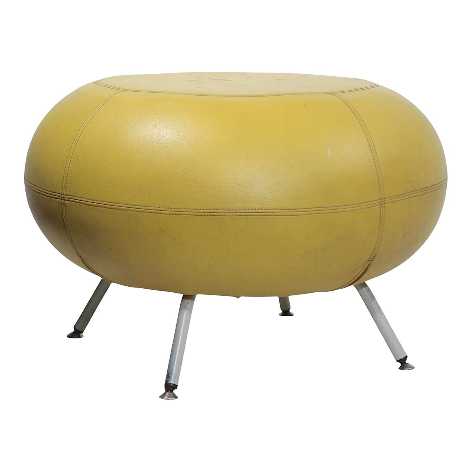Postmodern Pebble Chair Pouf Bench Stool Ottoman by Allmuir | Chairish